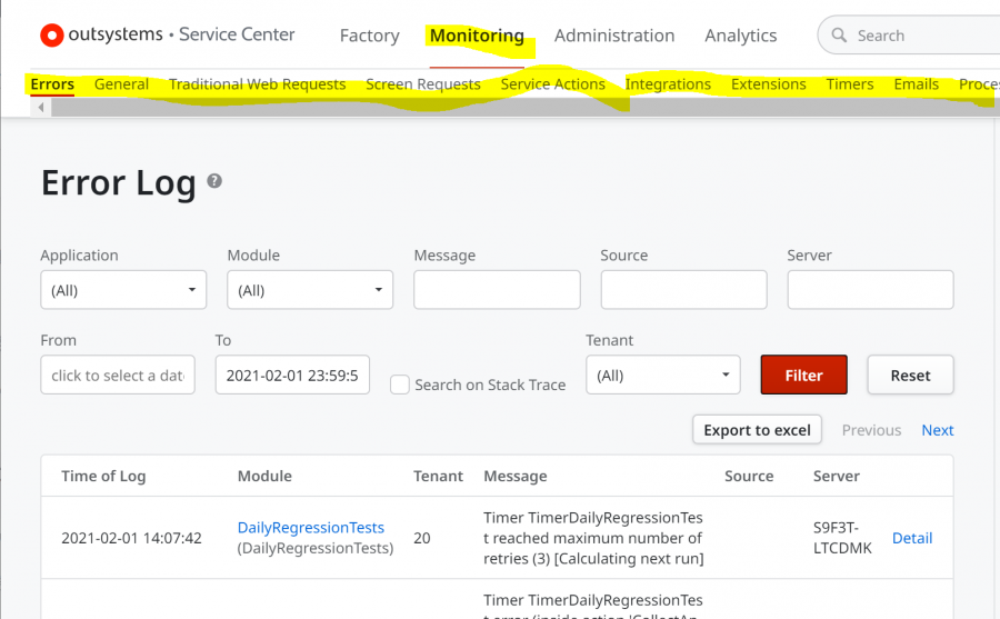 OutSystemsを利用したシステム開発でログはどうすべきか